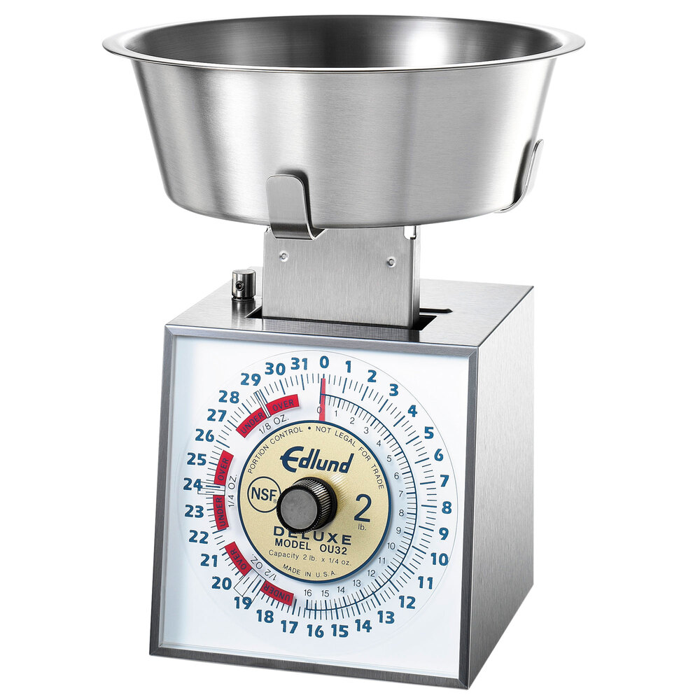 Edlund OU-32 Deluxe 32 oz. Over / Under Portion Scale with 3 Qt. Bowl