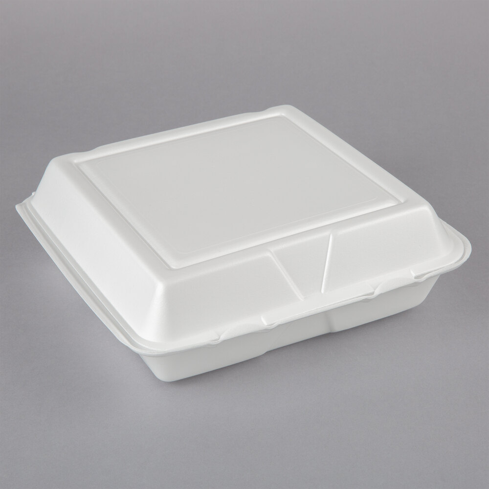 Dart 95HT3R Foam Takeout Container w/ 3 Compartments