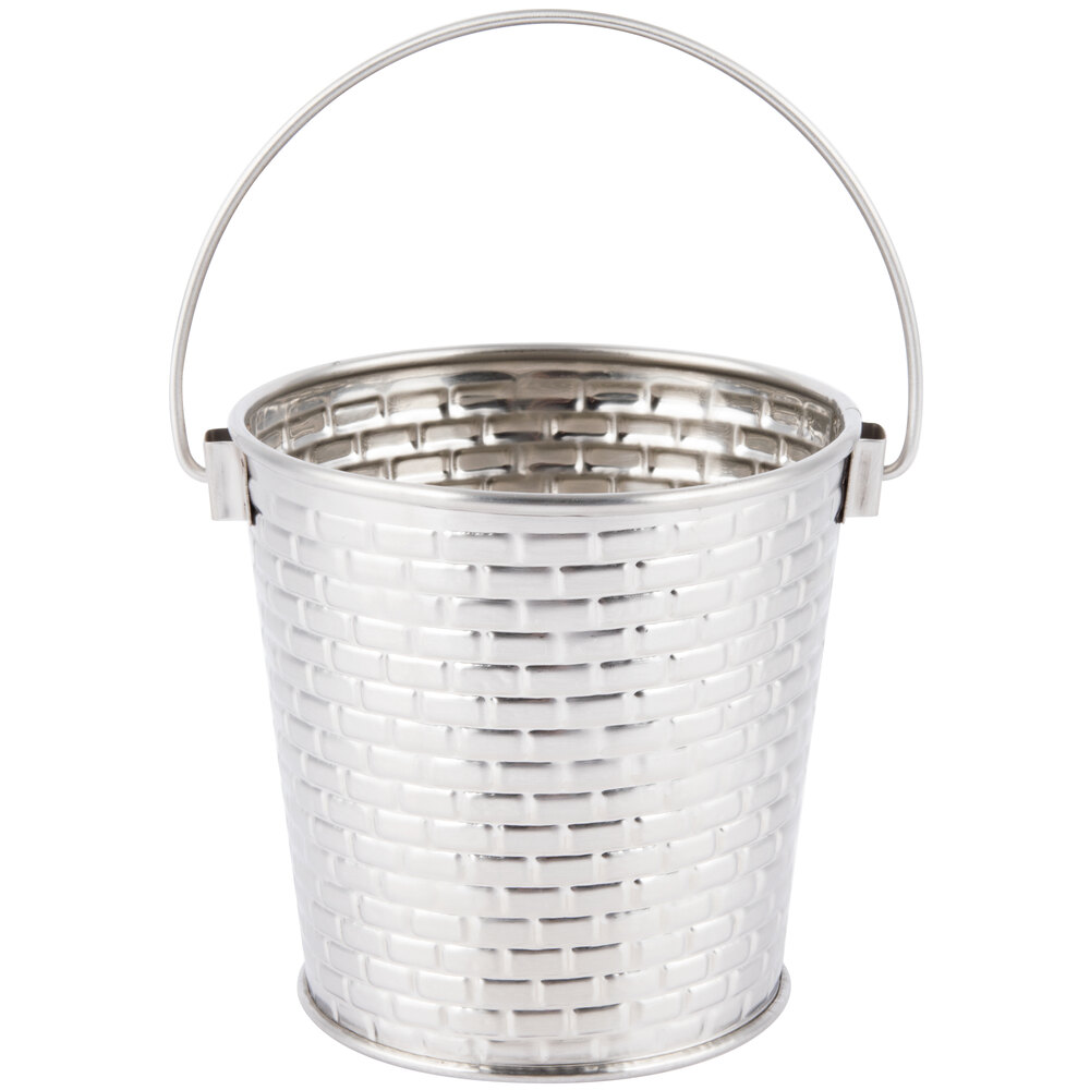 TableCraft GTSS44 Brickhouse 16.5 oz. Round Stainless Steel Serving Pail