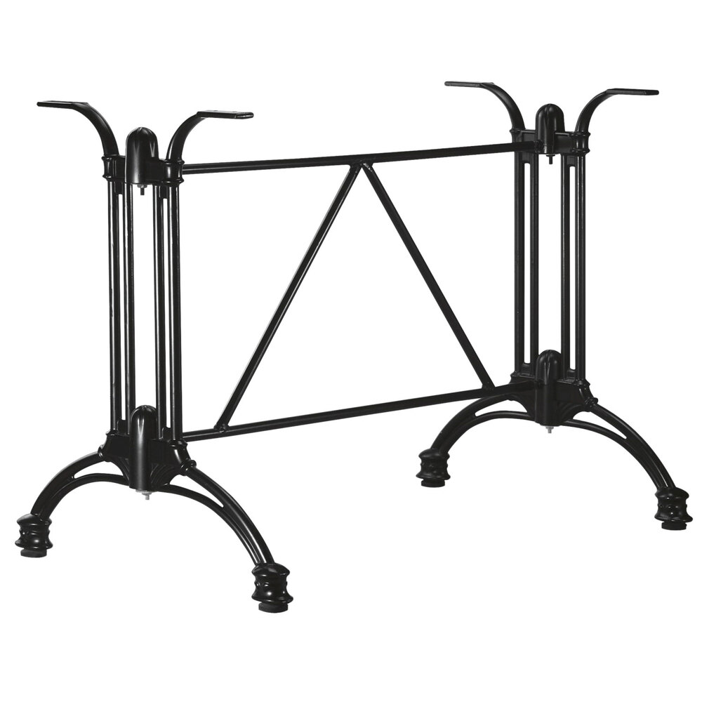 BFM Seating Boca Black Aluminum Trestle Table Base