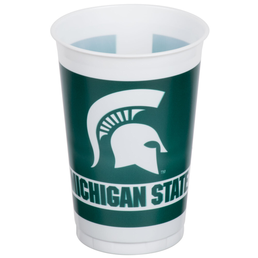 Creative Converting 374716 20 oz. Michigan State University Plastic Cup ...