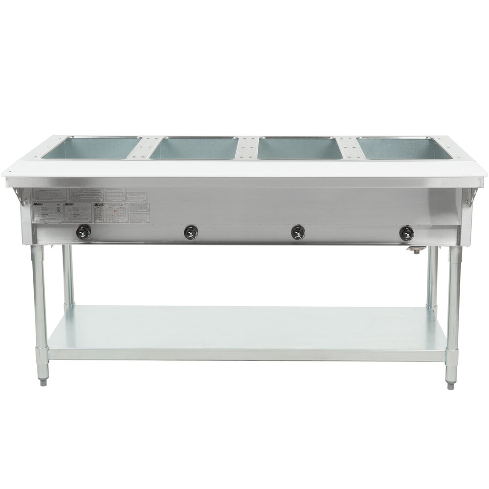 Eagle Group HT4 Liquid Propane Steam Table Four Pan 14,000 BTU - Open Well