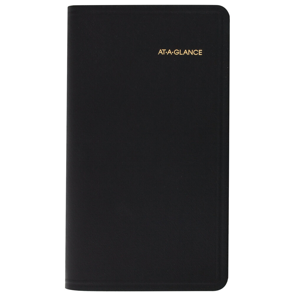 At-A-Glance 7000805 3 1/4" x 6 1/4" Black January 2026 - December 2026 ...
