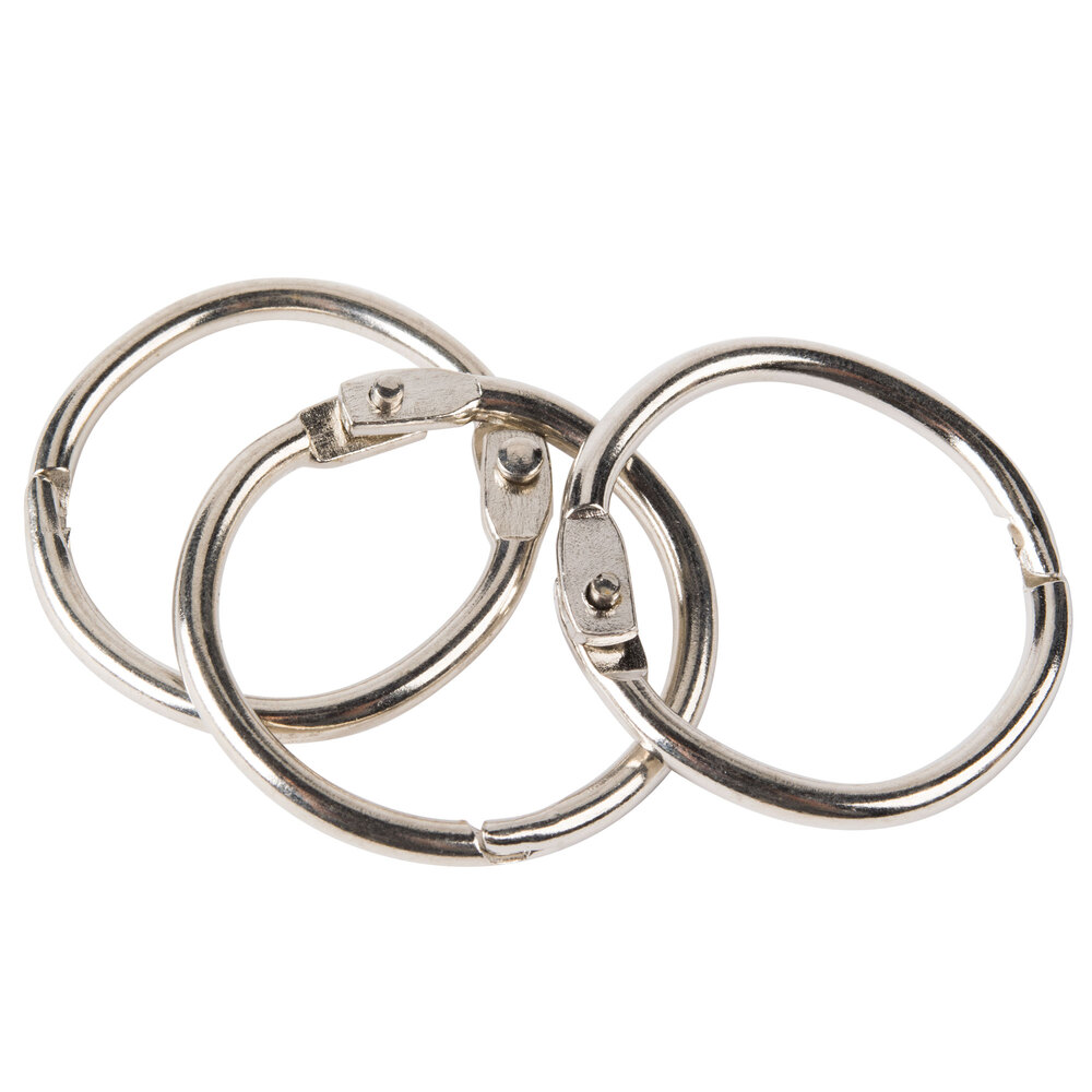 Acco 72202 1" Diameter Metal Book Ring - 100/Box