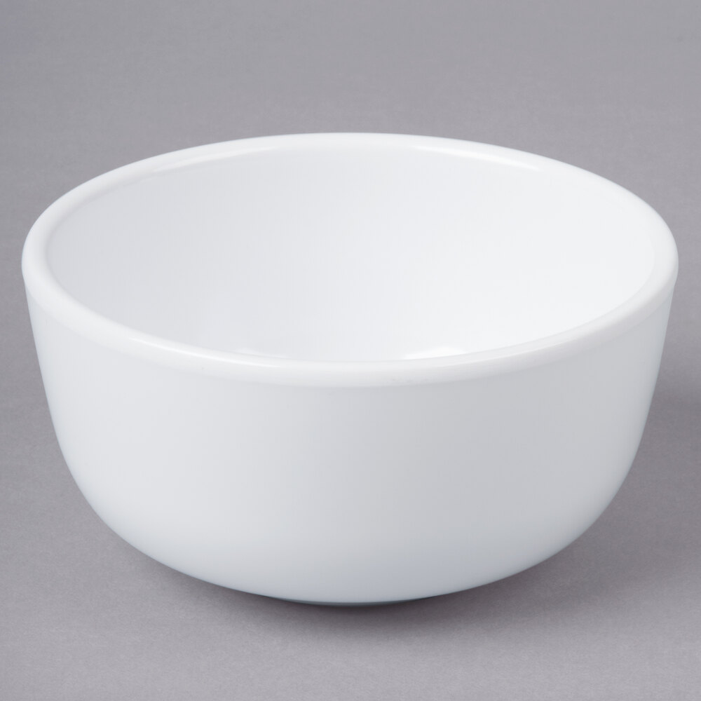 Elite Global Solutions D438 Merced 10 oz. White Round Melamine Bowl - 6 ...