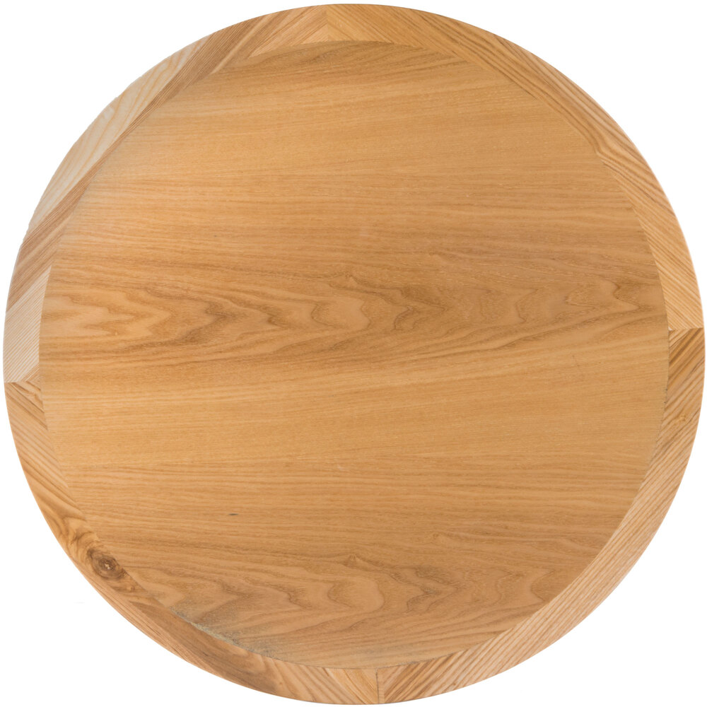 BFM Seating 36" Round Natural Ash Veneer Indoor Table Top