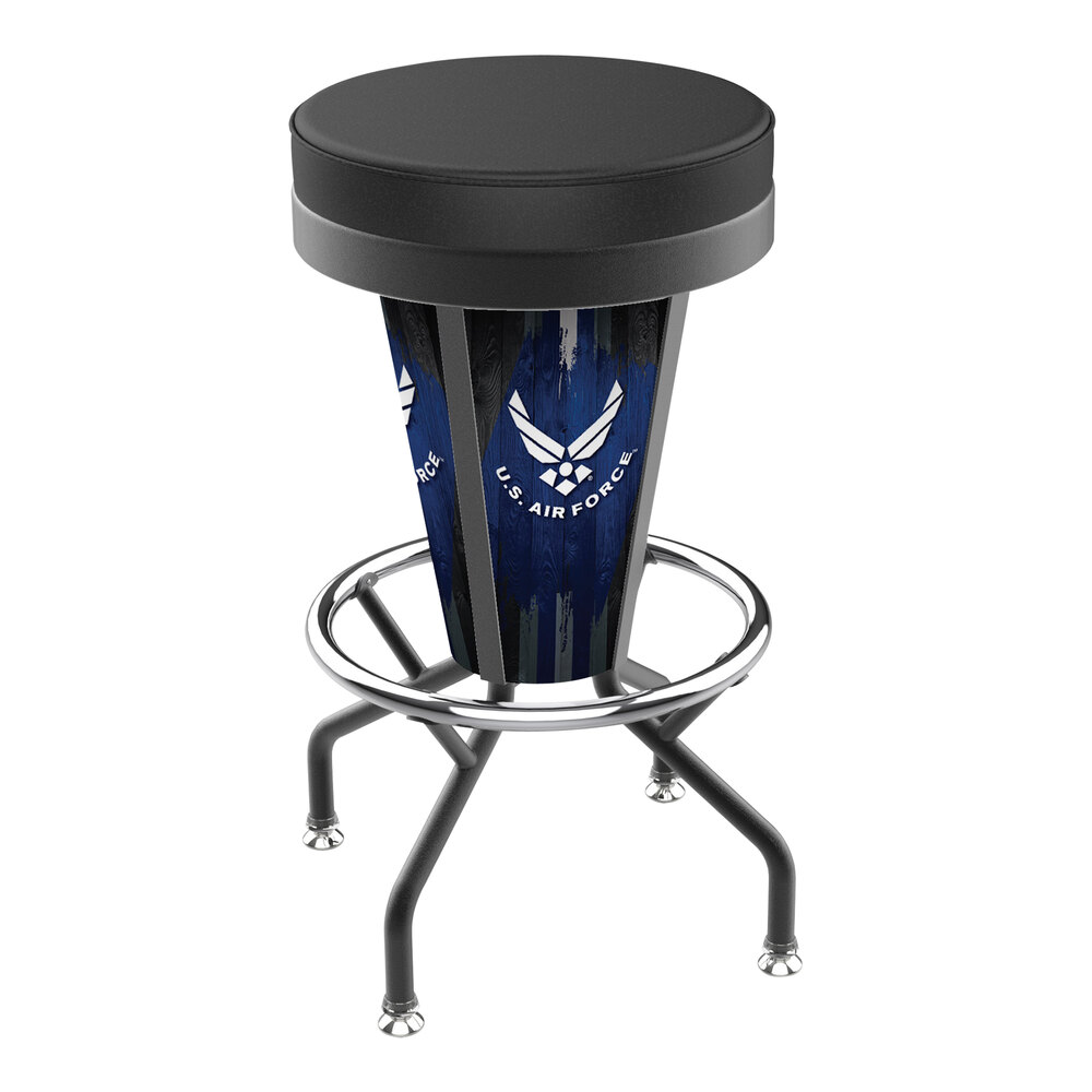 Holland Bar Stool L500030AirForBlkVinyl United States Air Force Indoor ...