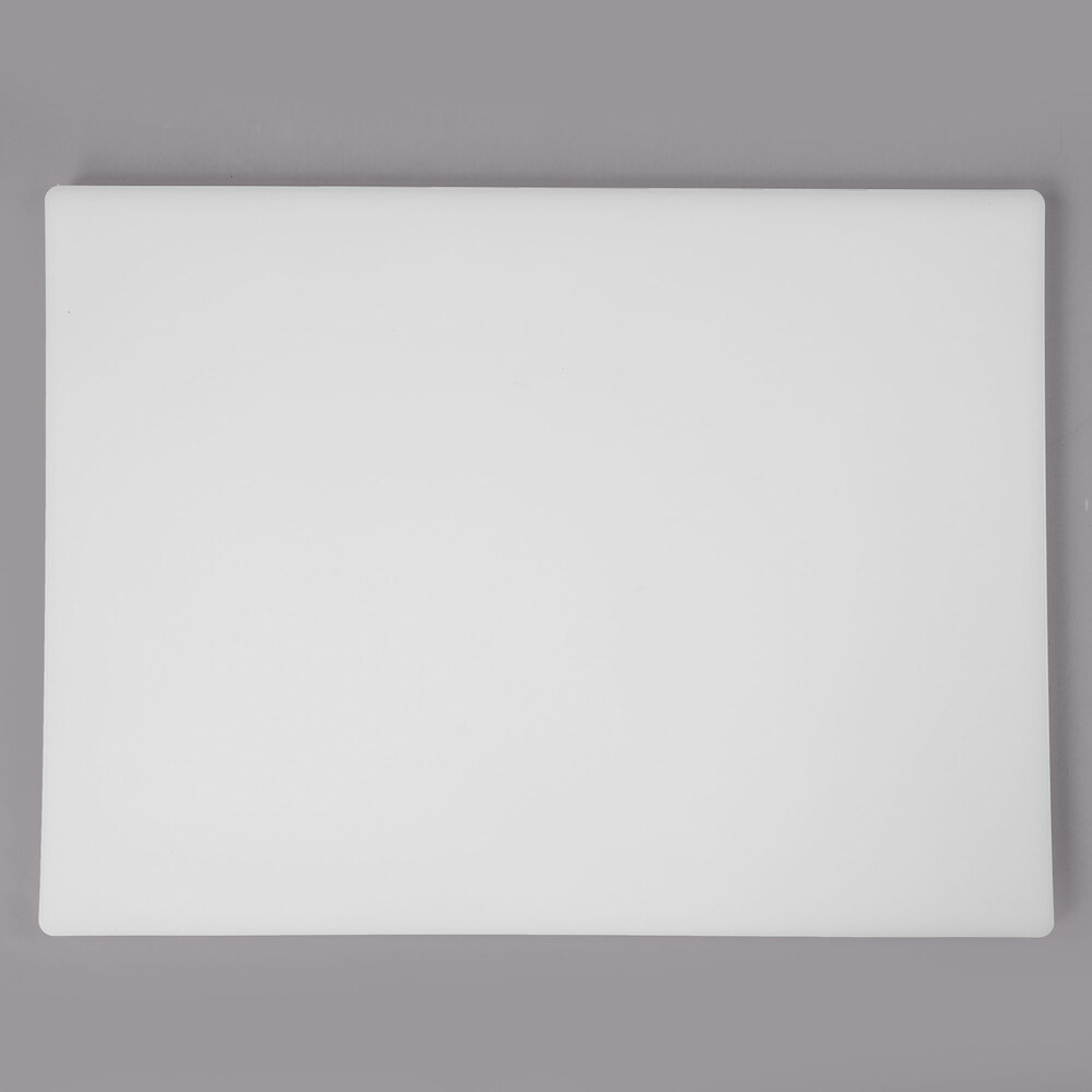 18" x 24" x 3/4" White Poly Cutting Board