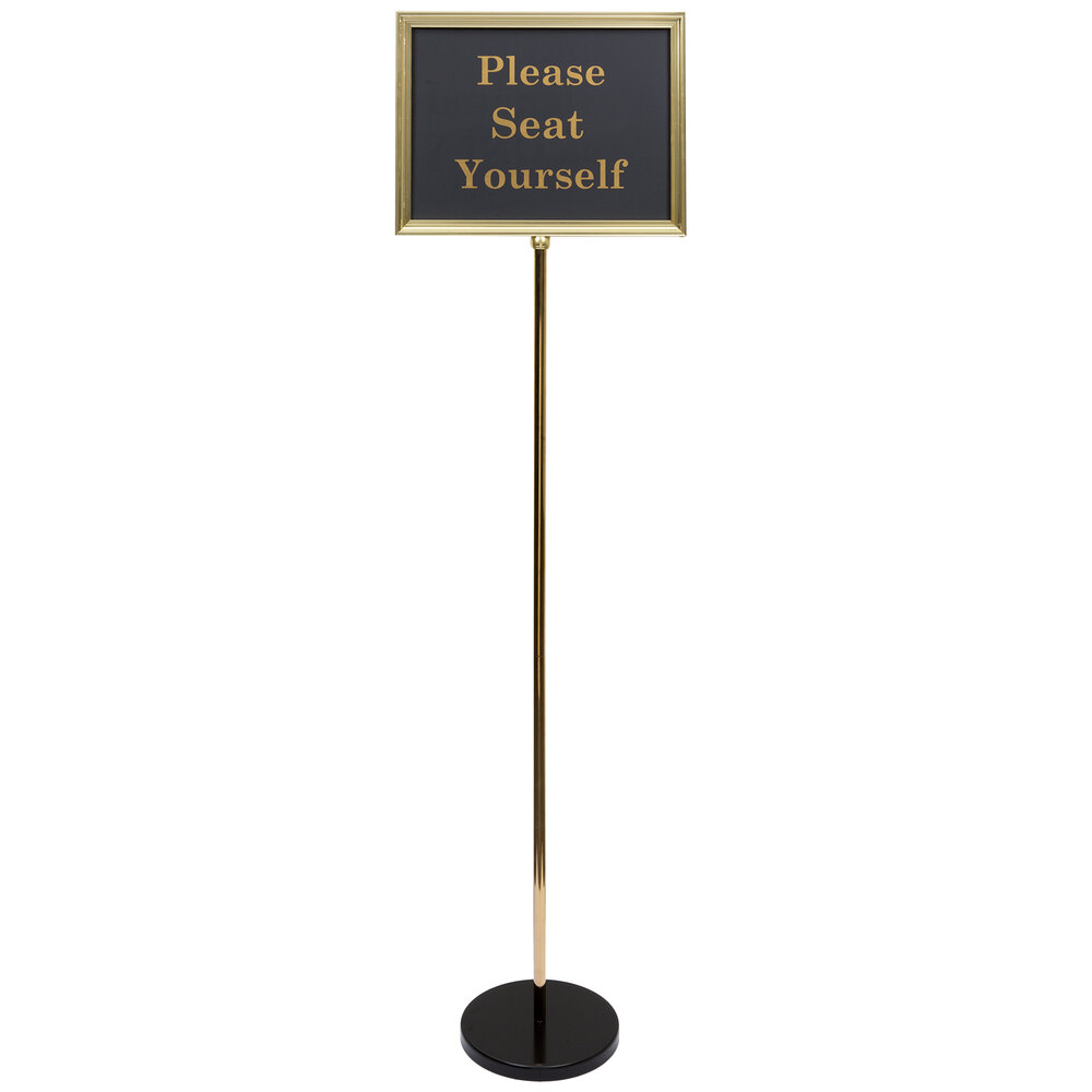 Chef Master Gold 60" Changeable Hostess / Teller Sign with 13 Messages