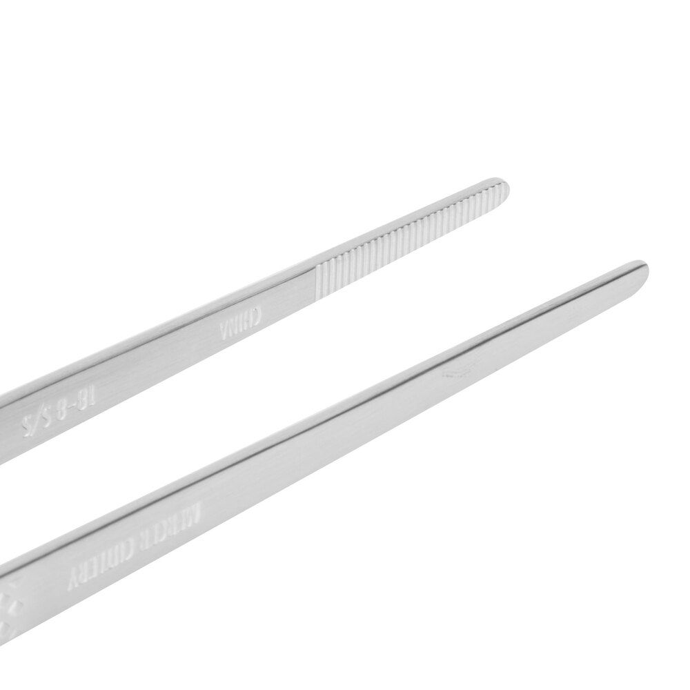Mercer Culinary M35232 Precision Plus 11 3/4" Straight Plating Tongs