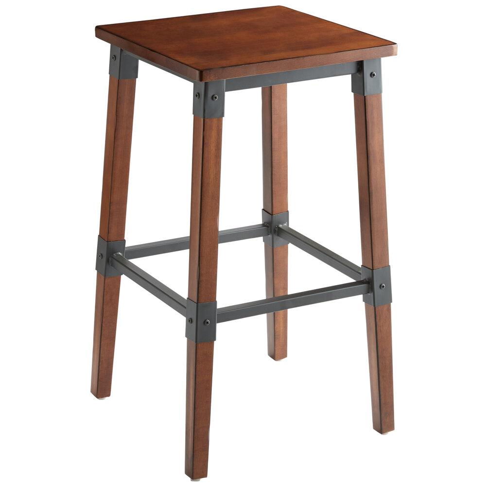 Lancaster Table & Seating Industrial Backless Bar Stool with Rustic ...