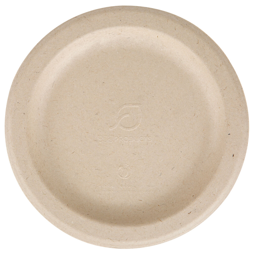 Eco-Products EP-PW6 6" Round Wheat Straw Plate - 1,000/Case