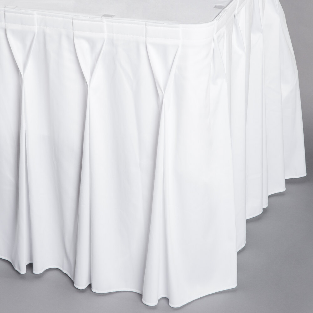 Snap Drape 5412EG29W3-010 Wyndham 17' 6" x 29" White Bow Tie Pleat ...