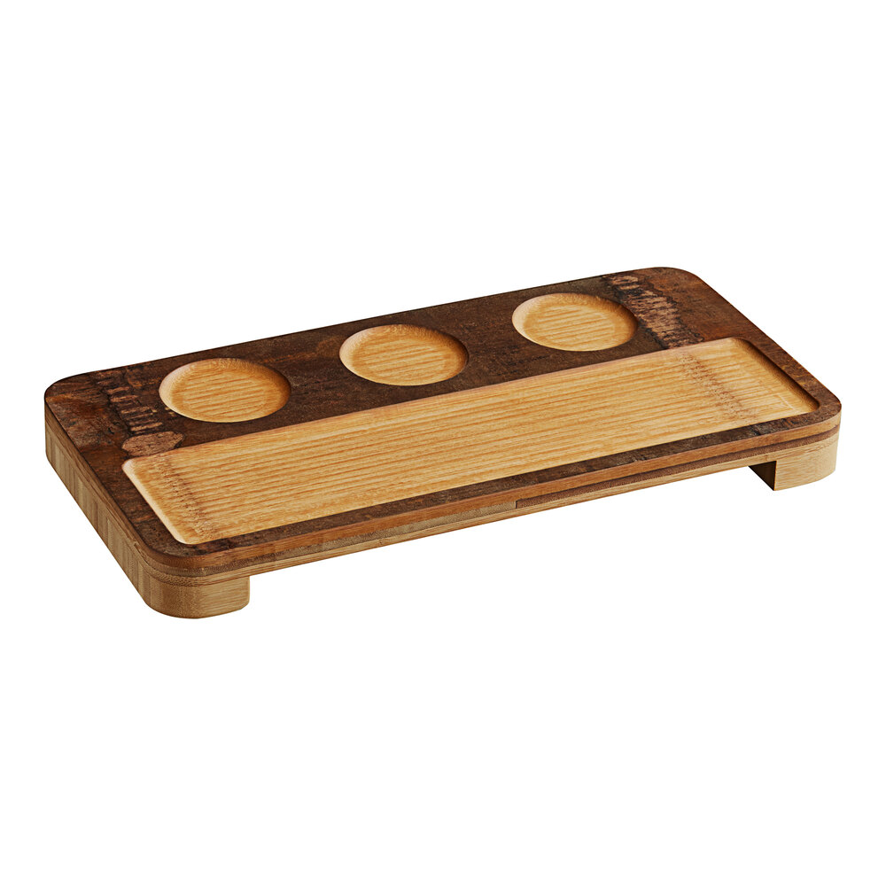 American Metalcraft Carbonized Bamboo Pairing Flight Board