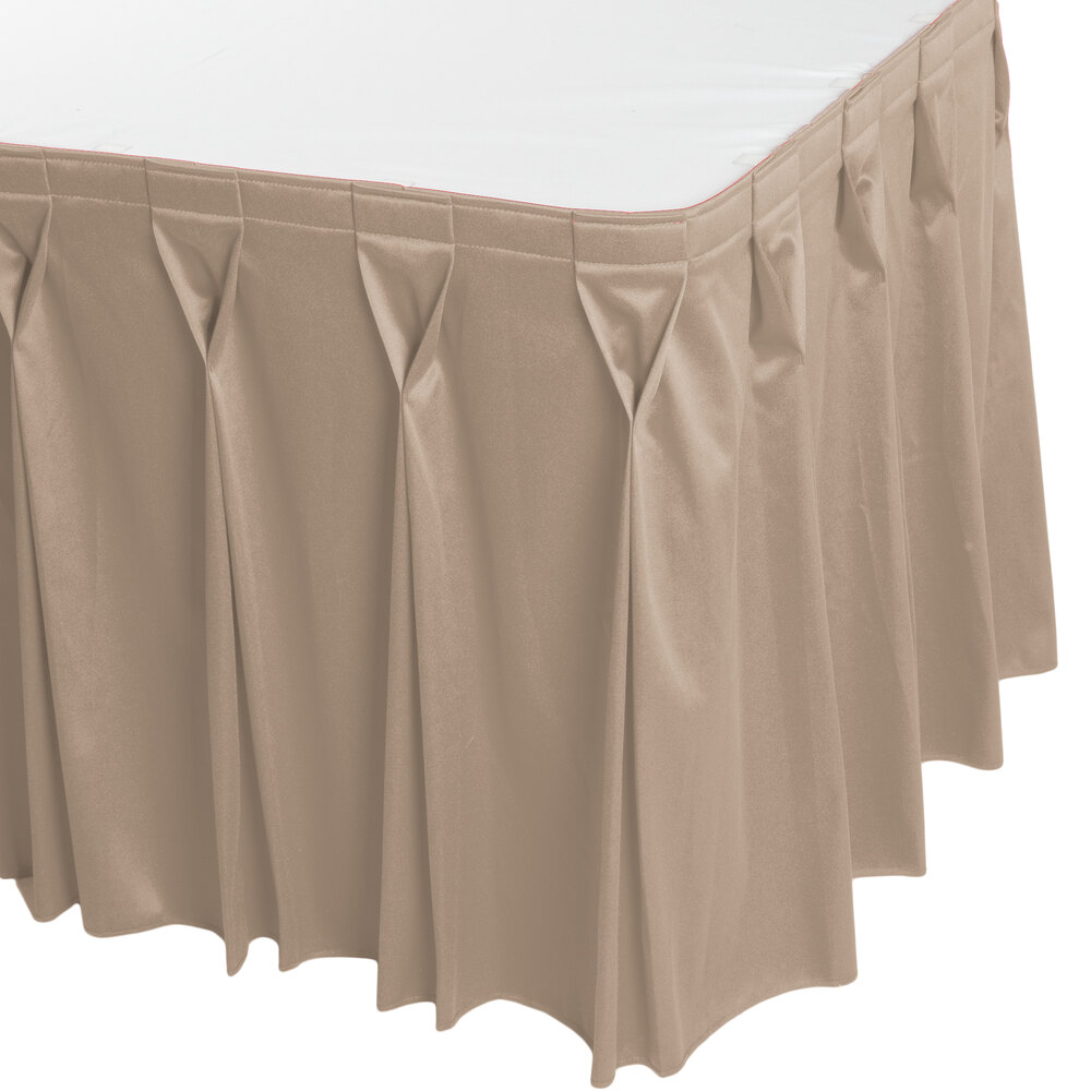 Snap Drape 5412GC29W3-046 Wyndham 21' 6" x 29" Beige Bow Tie Pleat ...