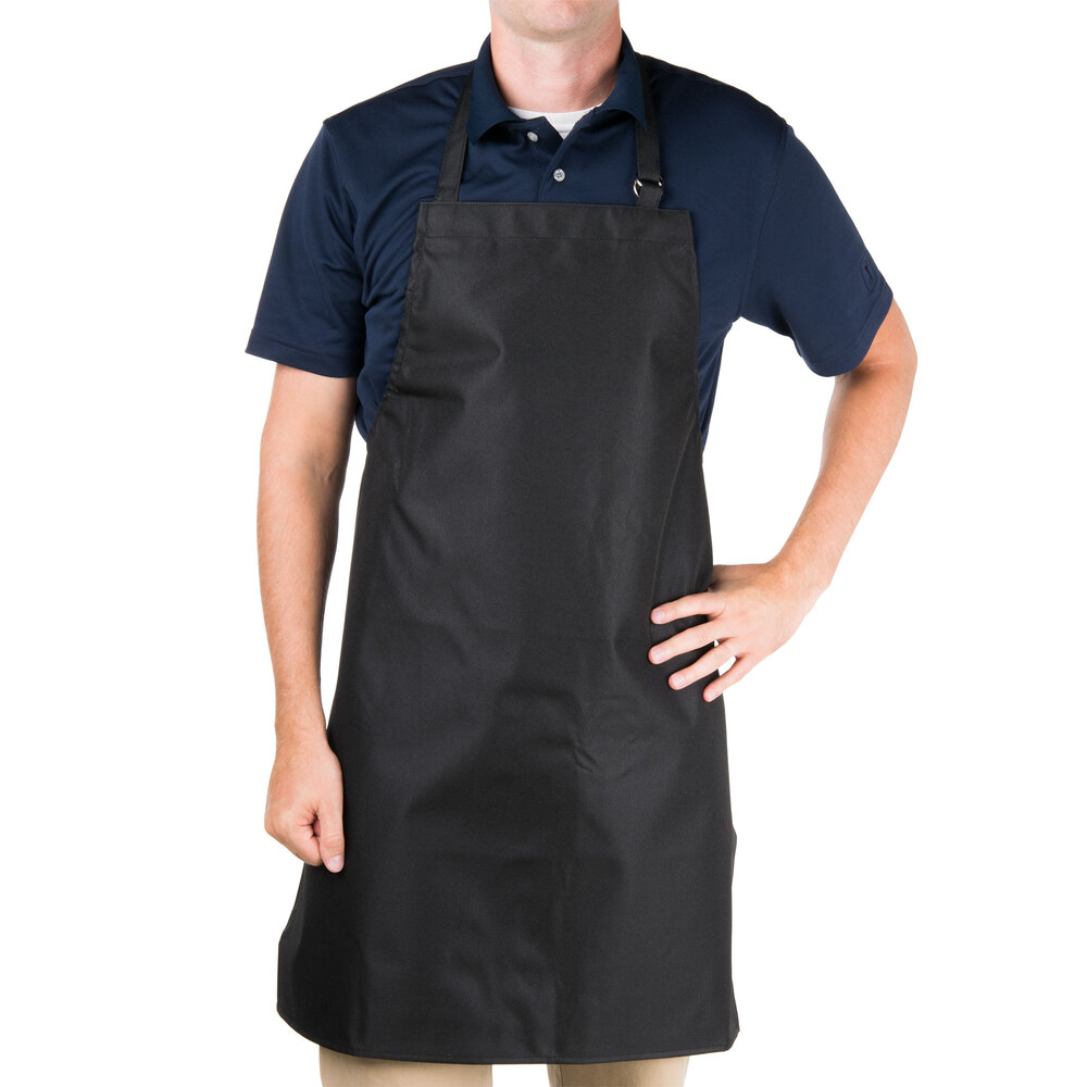 Chef Revival Black Custom Apron - 33" x 27" | WebstaurantStore