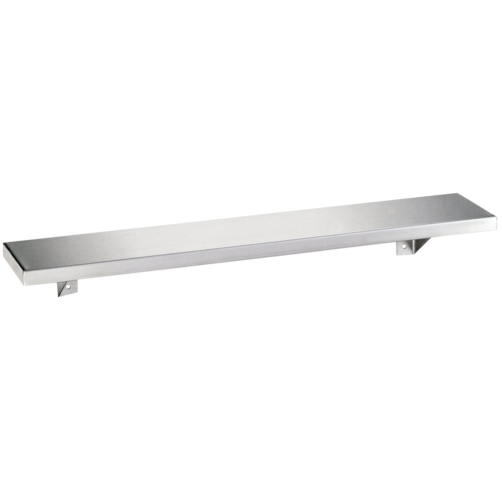 Bobrick B-295 x 24 Stainless Steel Shelf with Satin Finish - 24" x 5"