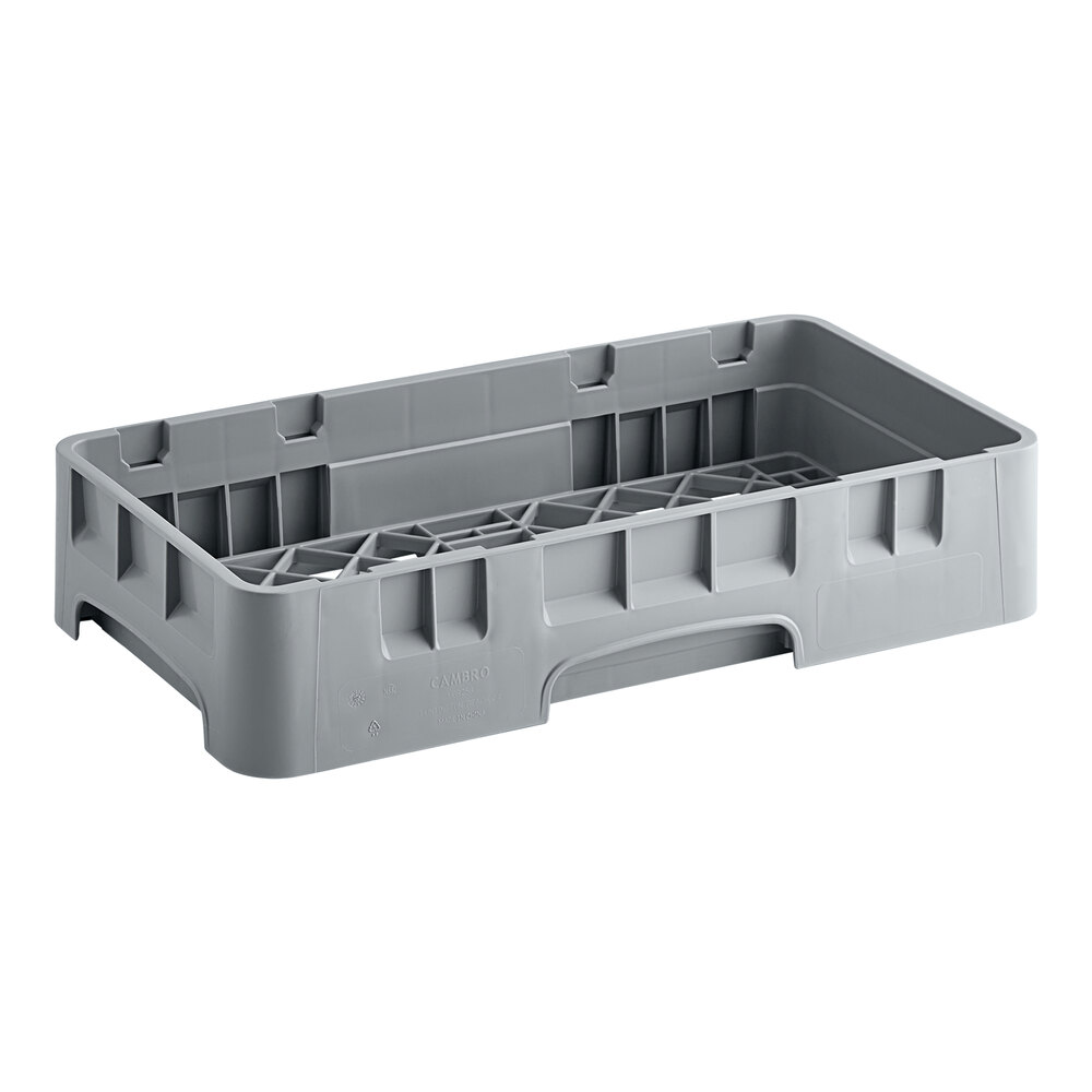 Cambro HBR258151 Soft Gray Camrack Half Size Open Base Rack