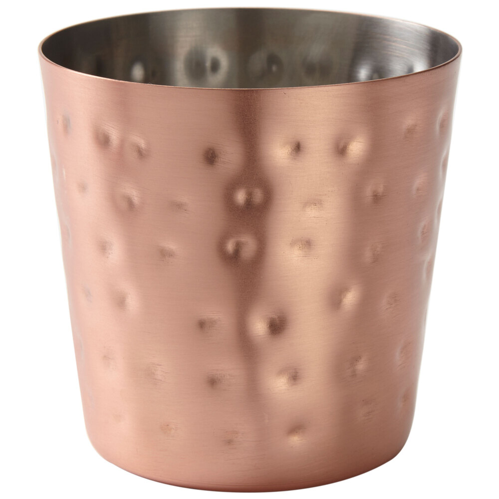 American Metalcraft FFCCH37 14 oz. Hammered Copper Plated French Fry Cup