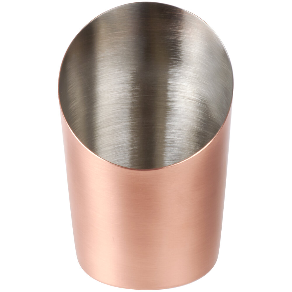 American Metalcraft FFCCS45 12 oz. Satin Copper Plated Angled French ...