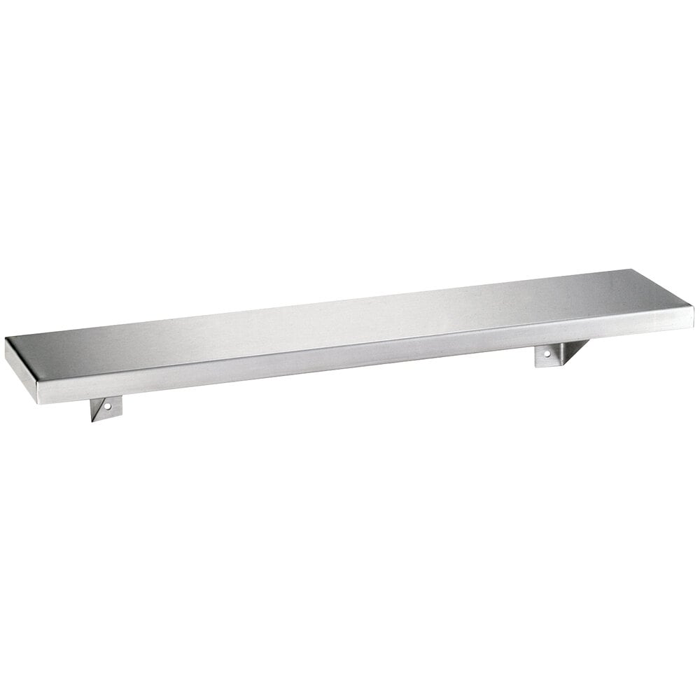 Bobrick B-295 x 18 Stainless Steel Shelf with Satin Finish - 18" x 5"