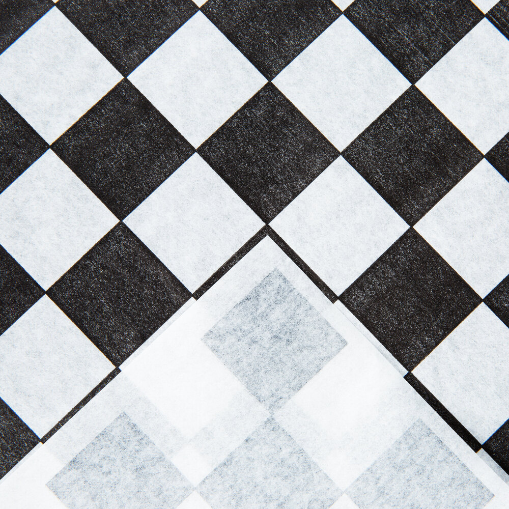 Choice 15" x 15" Black Check Deli Sandwich Wrap Paper - 1,000/Pack