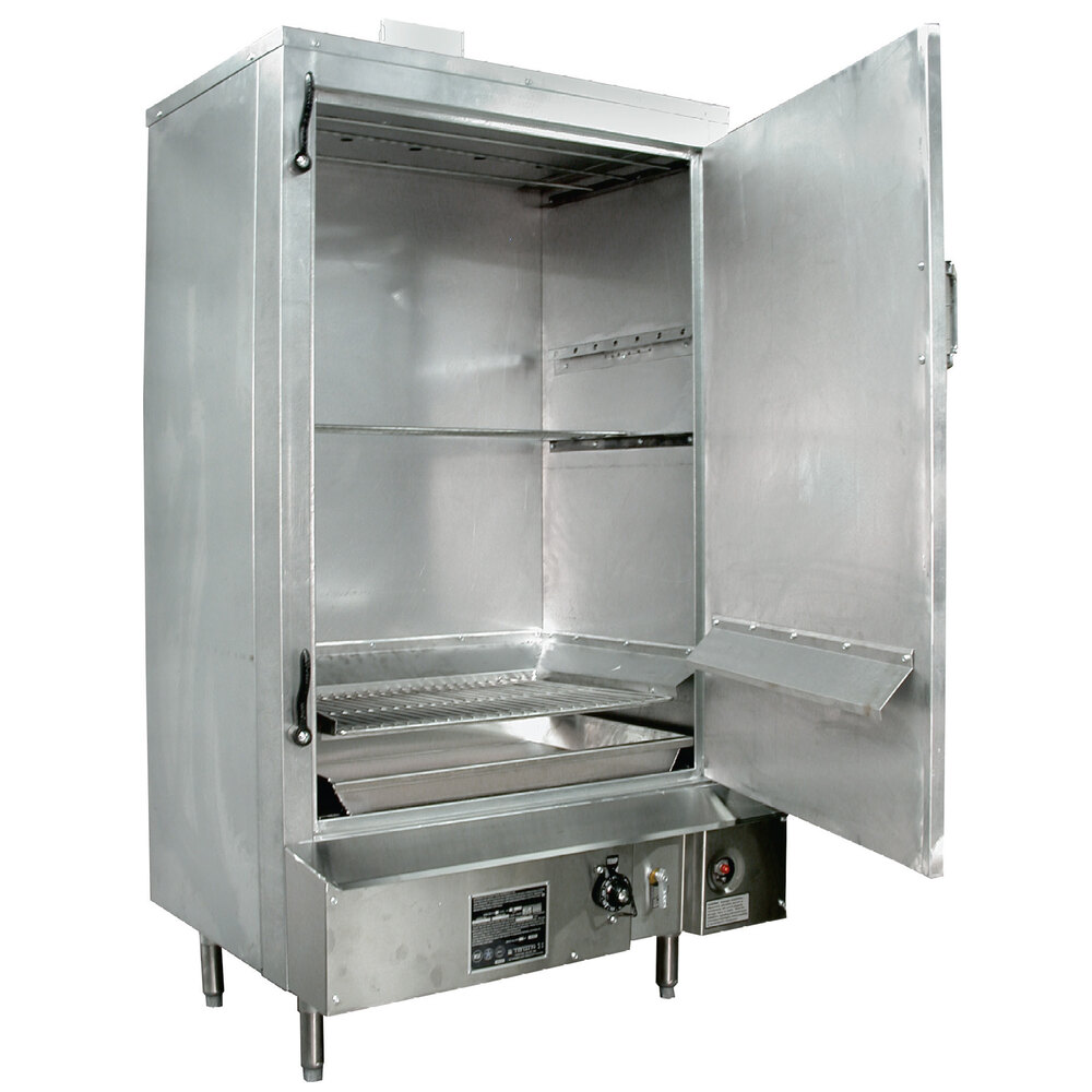 Town SM-36-R-STD Natural Gas Indoor 36" Galvanized Steel Smokehouse ...