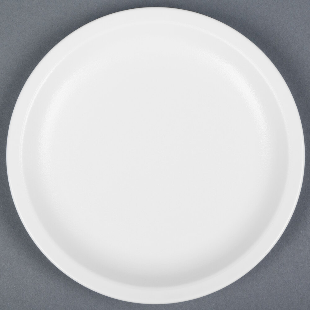 Cambro 55CWNR148 Camwear® 5 1/2" White Polycarbonate Narrow Rim Plate ...
