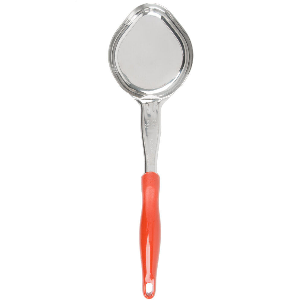Vollrath 6412865 Jacob's Pride 8 oz. Orange Solid Oval Spoodle® Portion ...