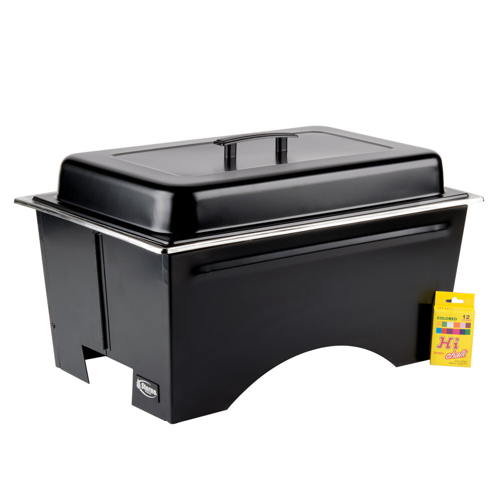 Sterno Full Size ChalkBoard Fold-Away WindGuard Chafer with Black Matte ...