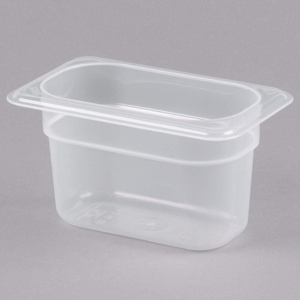 Cambro 94PP190 1/9 Size Translucent Polypropylene Food Pan - 4" Deep