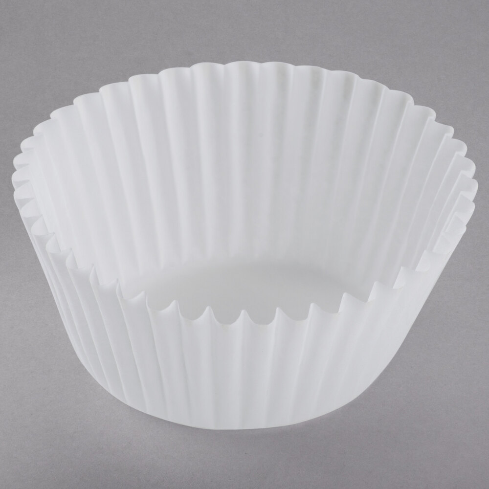 White Fluted Baking Cup 1 3/4" x 1 1/8" - 10,000/Case