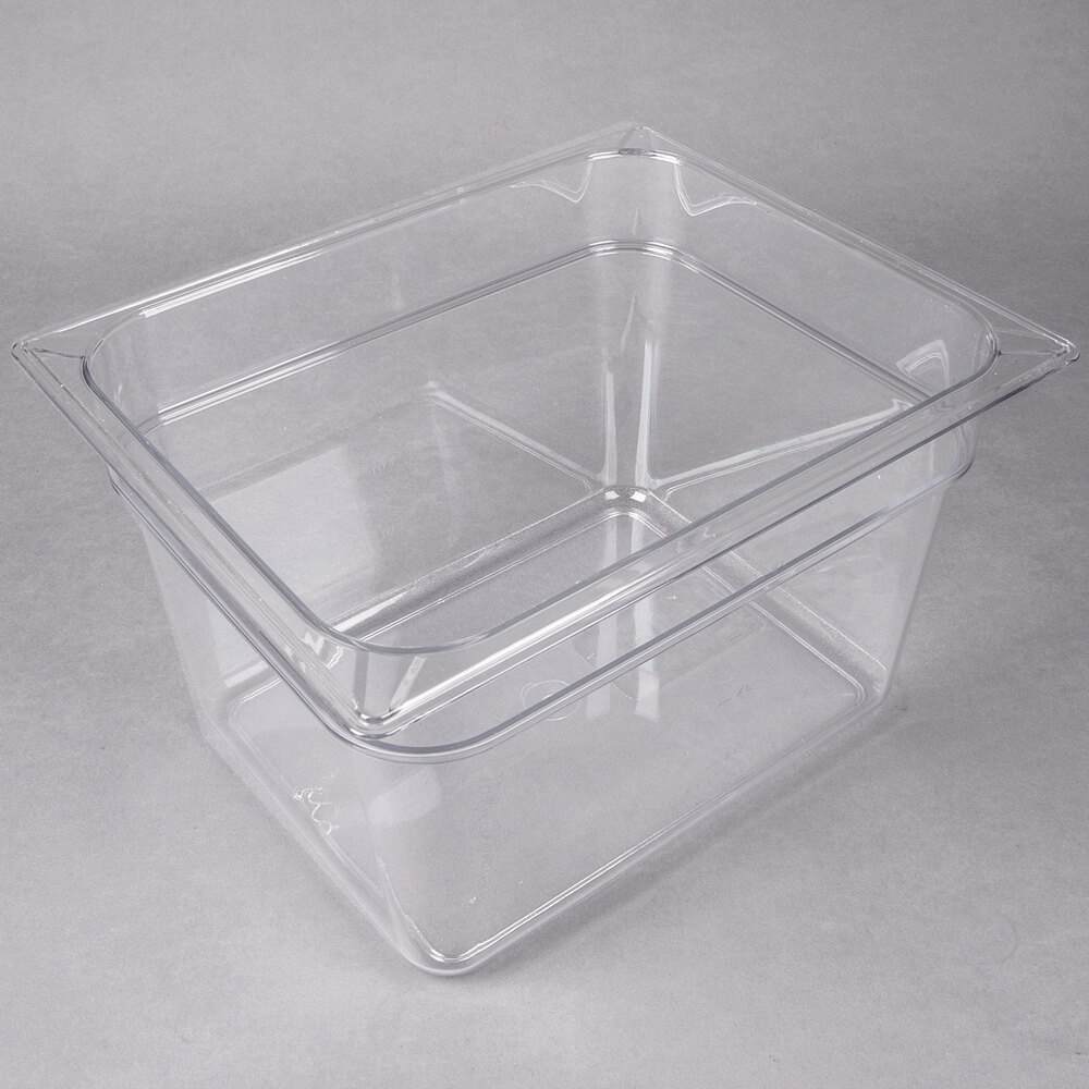 Carlisle 10223B07 StorPlus 1/2 Size Clear Polycarbonate Food Pan - 8" Deep