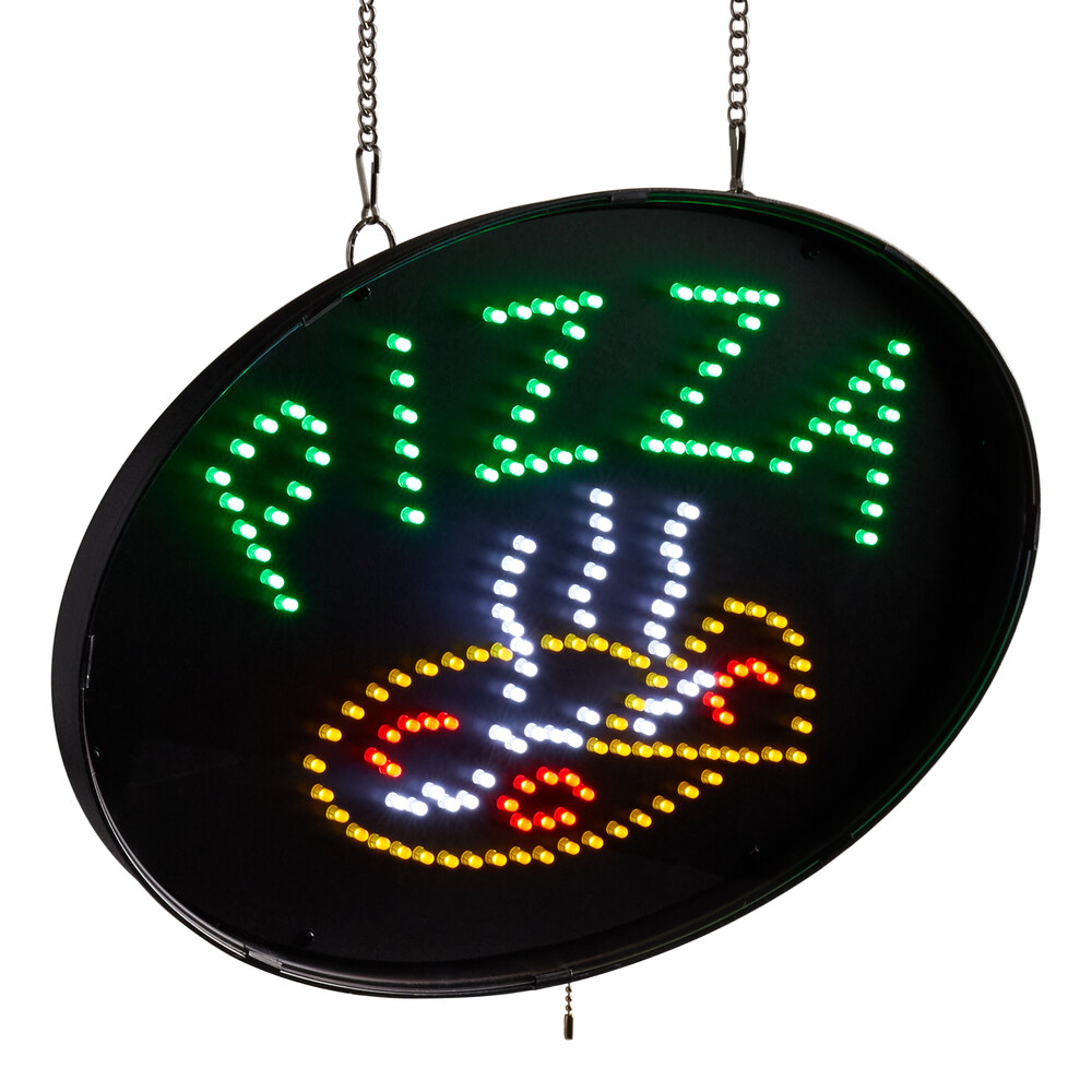 LED Pizza Sign | Choice 20 7/8" x 13" LED Pizza Sign