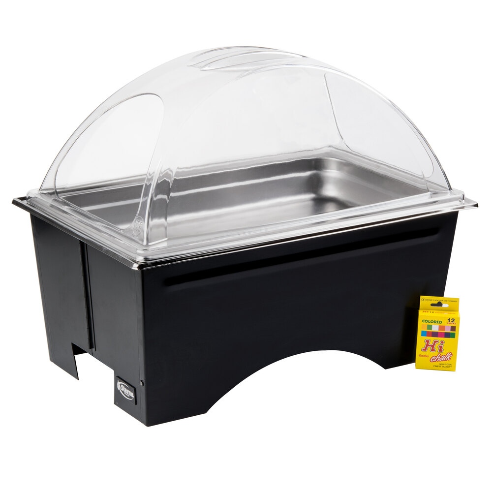 Sterno Full Size ChalkBoard Fold-Away WindGuard Chafer with Black Matte ...