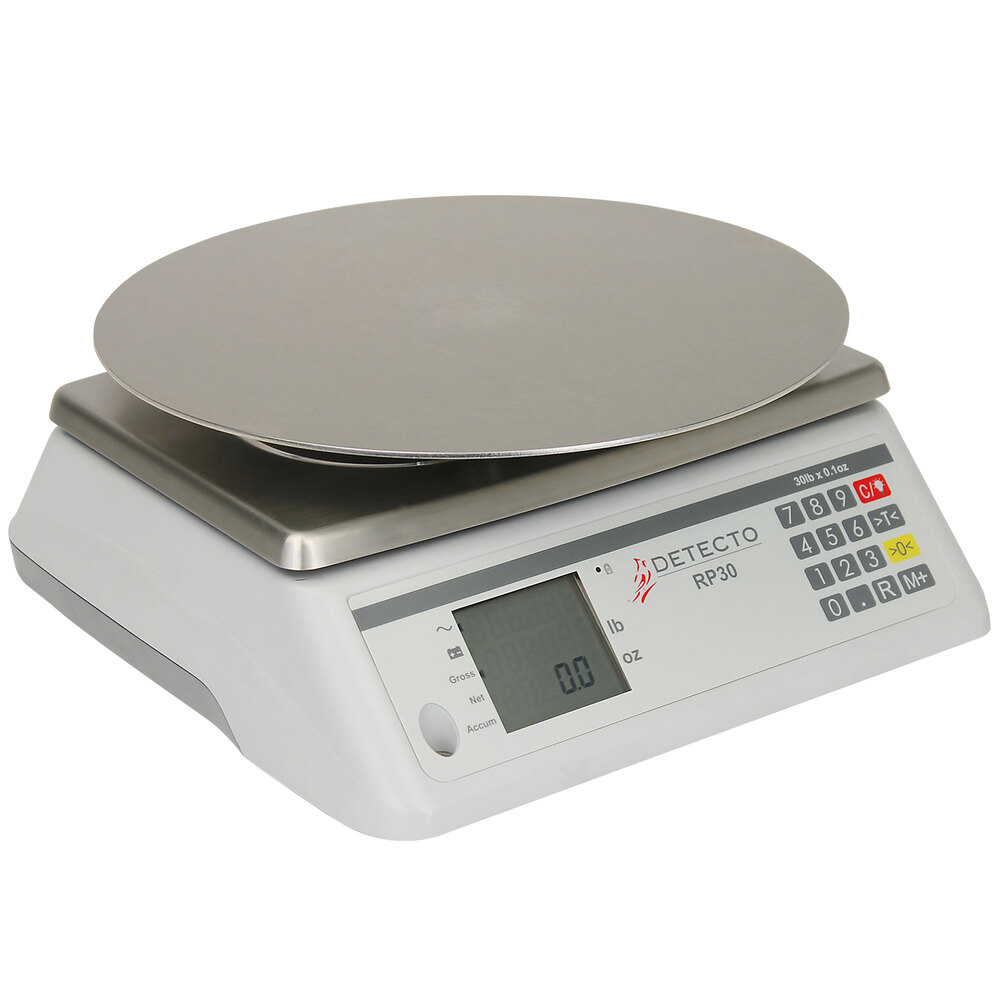 Cardinal Detecto RP30R 30 lb. Rotating Digital Ingredient Scale with ...