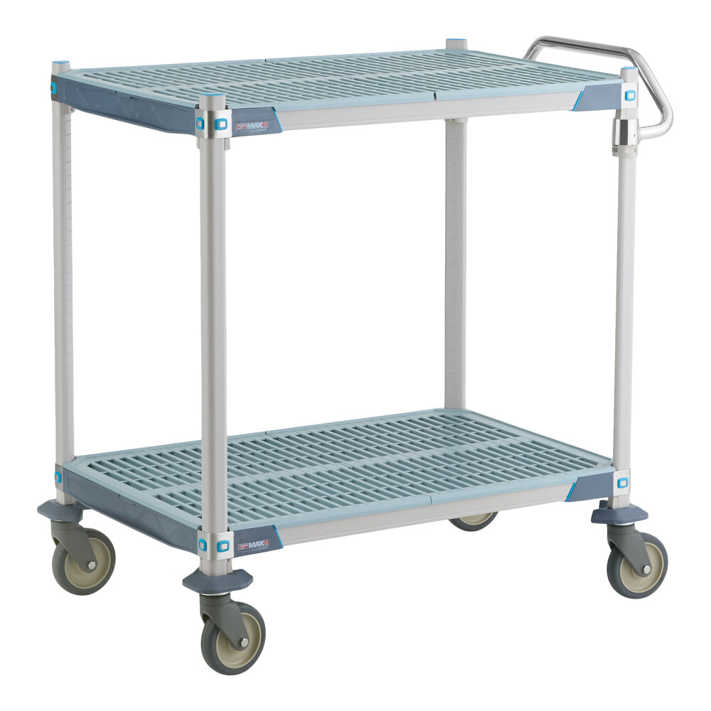 Metro MXUC1830G-25 MetroMax i 2 Shelf Utility Cart with 5" Polyurethane ...