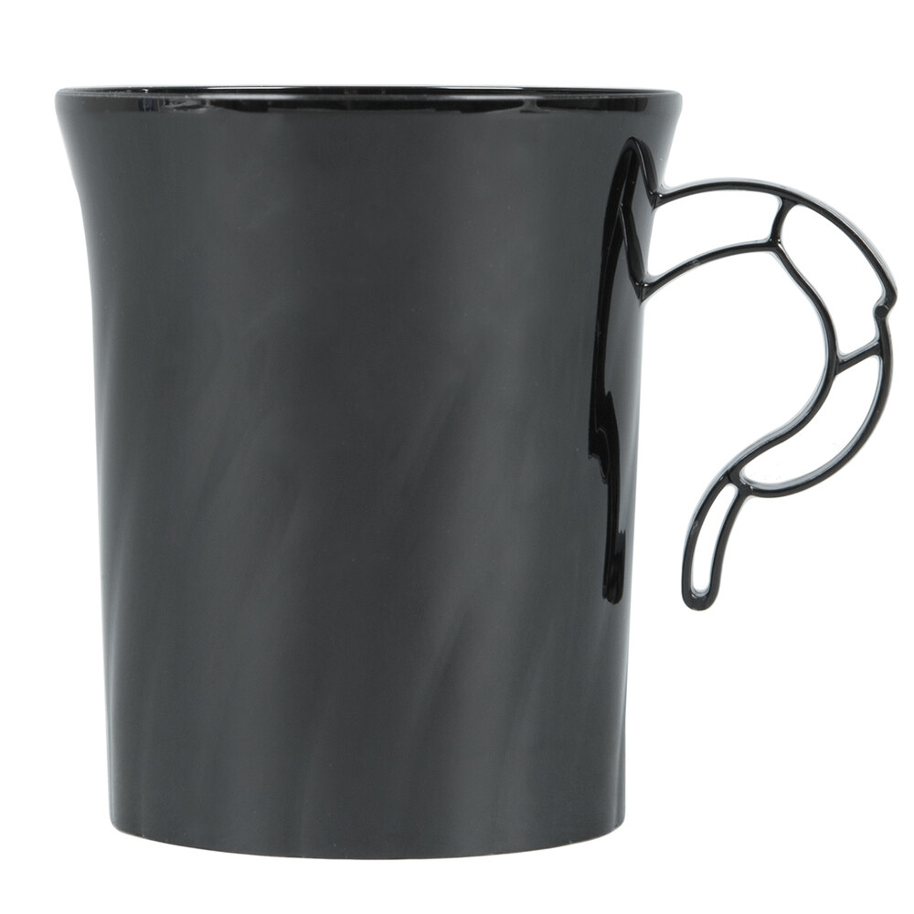 WNA Comet CWM8192BK Classicware 8 oz. Black Plastic Coffee Cup - 192/Case