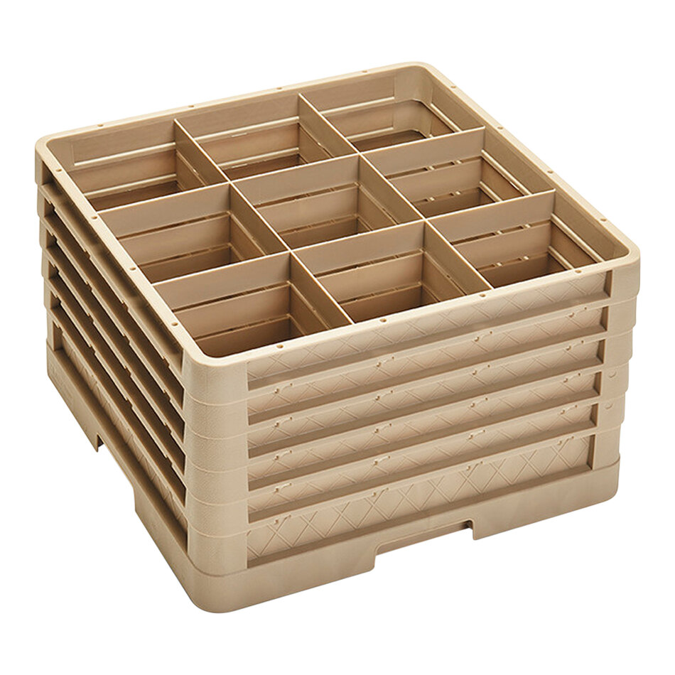Vollrath CR10FFFFF Traex® 9 Compartment Beige Full-Size Closed Wall 11 ...
