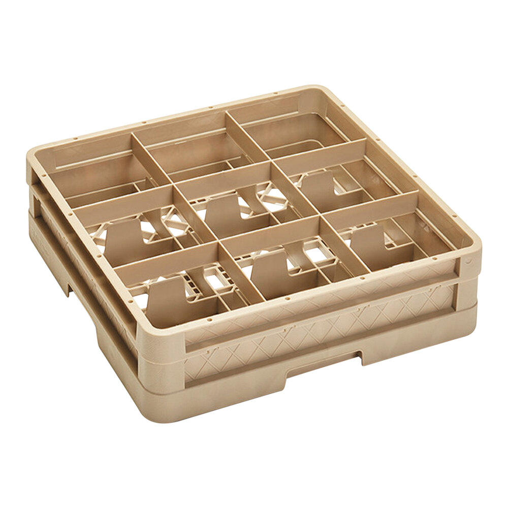 Vollrath CR10F Traex® 9 Compartment Beige Full-Size Closed Wall 4 13/16 ...