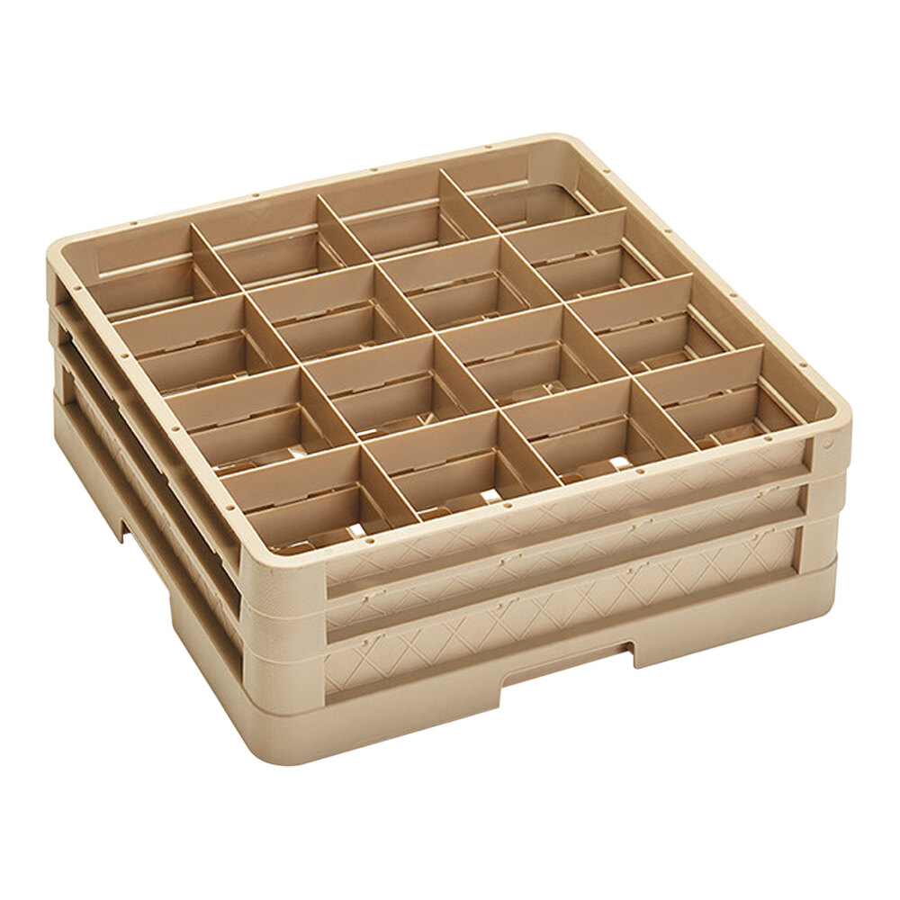 Vollrath CR4DD Traex® 16 Compartment Beige Full-Size Closed Wall 6 3/8 ...