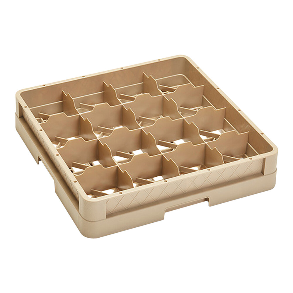 Vollrath CR4 Traex® 16 Compartment Beige Full-Size Closed Wall 3" Glass ...