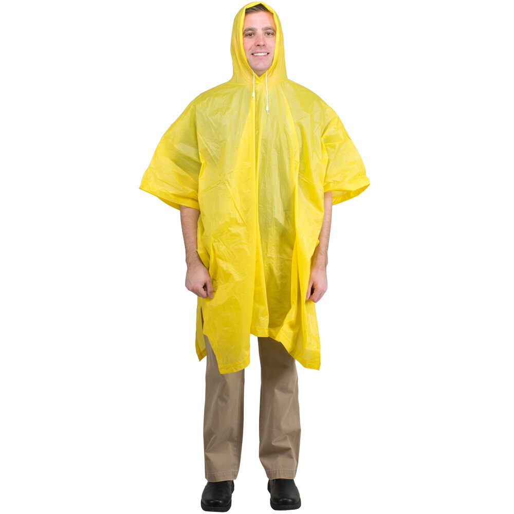 Yellow Economy Rain Poncho - 52" x 80"