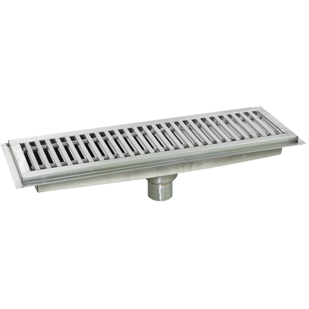 Eagle Group FT-1236-SG 12" x 36" Floor Trough with Stainless Steel Grating