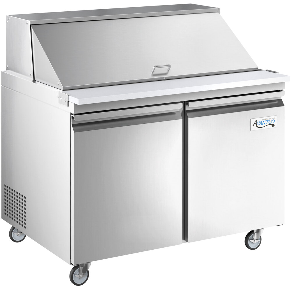 48" Refrigerated Sandwich Prep Table - 2 Doors (Avantco)