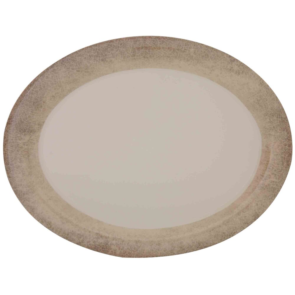 Thunder Group DM213J Jazz 13" x 10" Oval Melamine Platter with Crackle ...