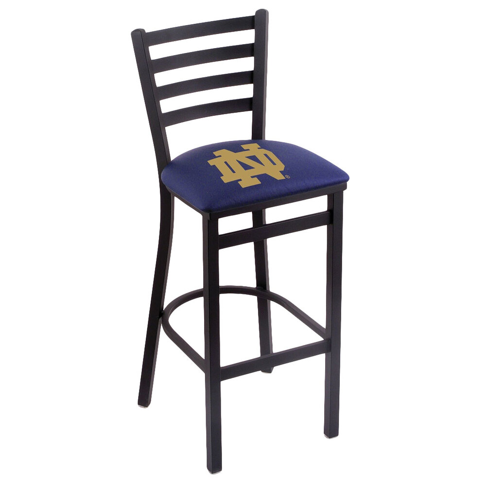 Holland Bar Stool L00430ND-ND Black Steel University of Notre Dame Bar ...