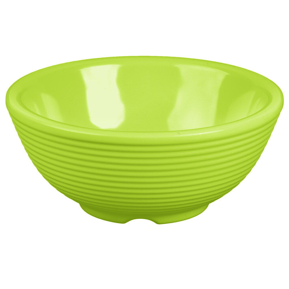 Tablecraft RAM4RGN 4 oz. Green Round Ribbed Melamine Ramekin - 12/Pack