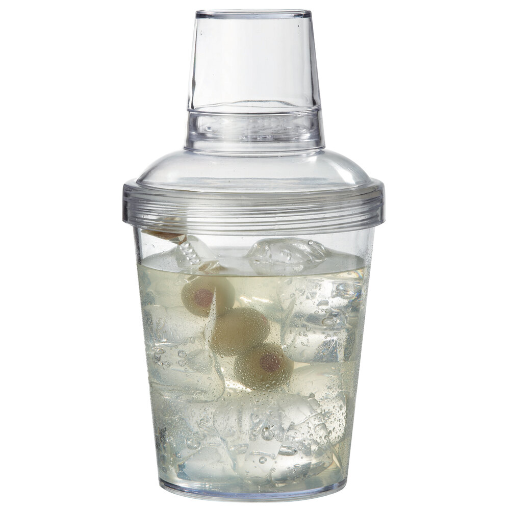 GET SH-176-1-CL Cheers 20 oz. Clear Customizable SAN Plastic Screw Top ...