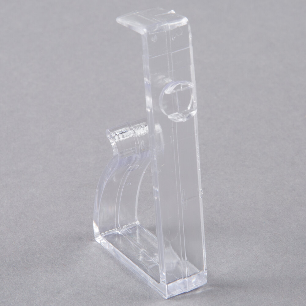 Snap Drape E Clear Plastic Table Skirt Snap Clip - 100/Bag